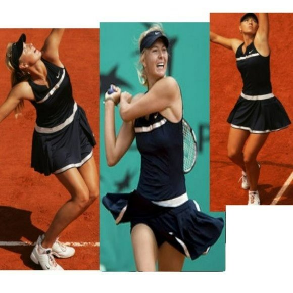 Nike | Dresses | Nwt Nike Maria Sharapova Tennis Dress W Bra Pleated ...